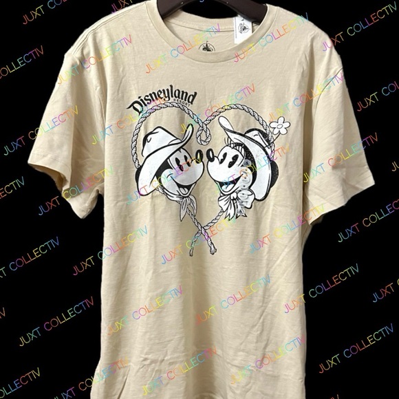 Disney | Shirts | Nwt Disneyland Resort Mickey Minnie Beige Graphic ...